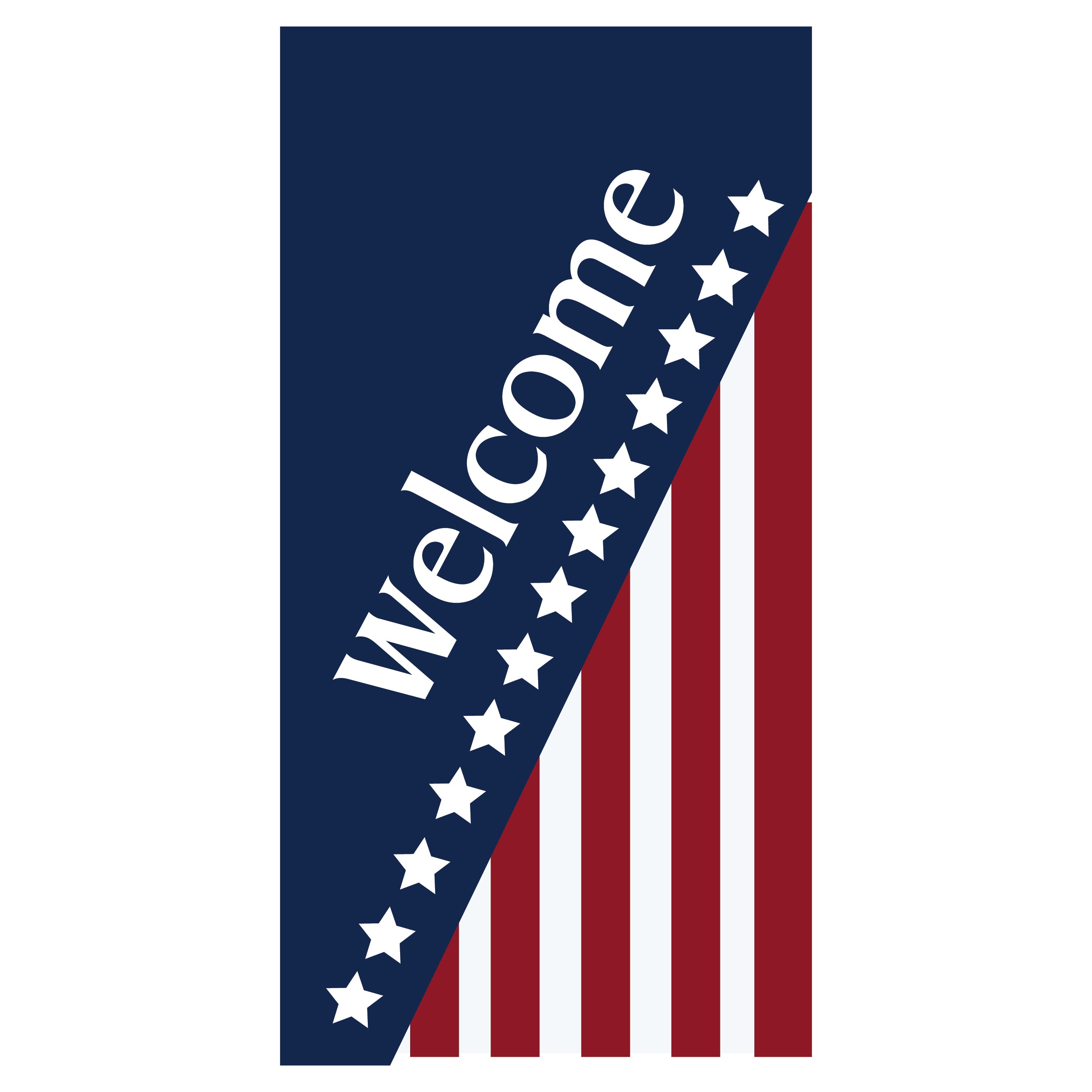D586 Welcome Stars and Stripes - Pole Banner – Display Sales
