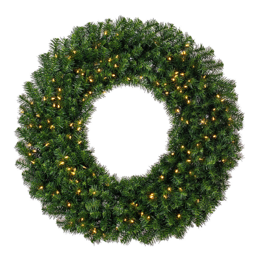 48 in. Pre-Lit LED Artificial Commercial Christmas Wreath - Display Sales