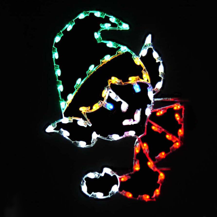 4 ft. Peeker Elf Silhouette Christmas Pole Mounted Decoration – Display ...