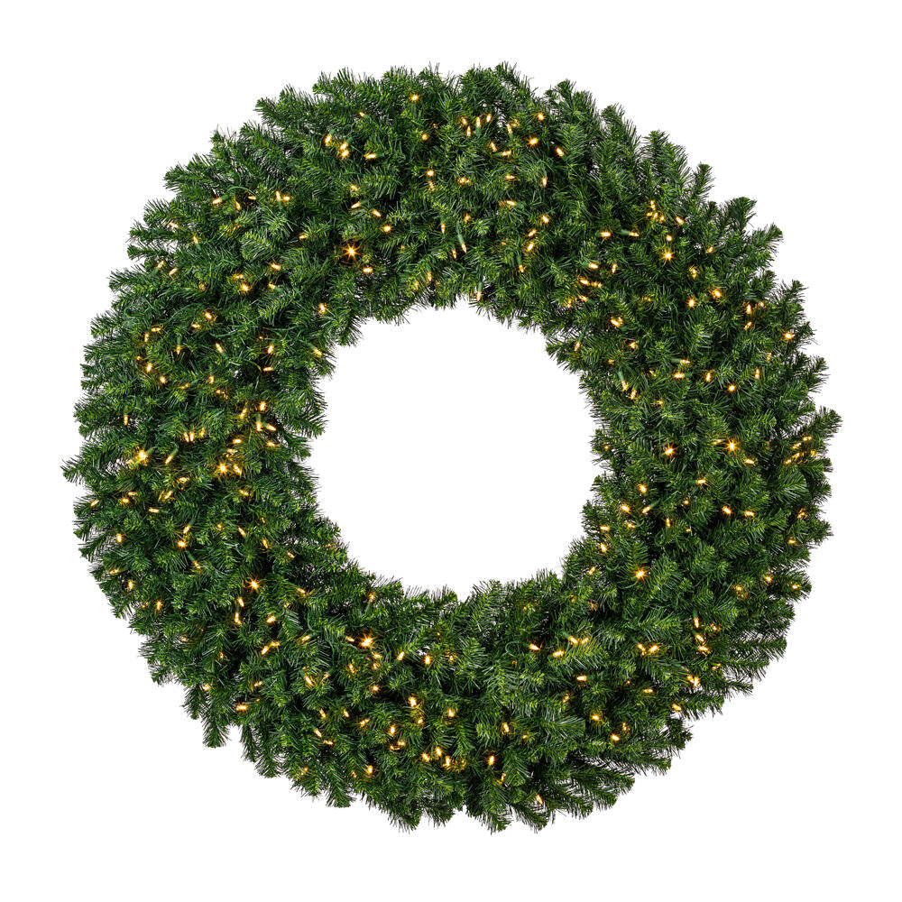 60 in. Pre-Lit LED Artificial Commercial Christmas Wreath - Display Sales