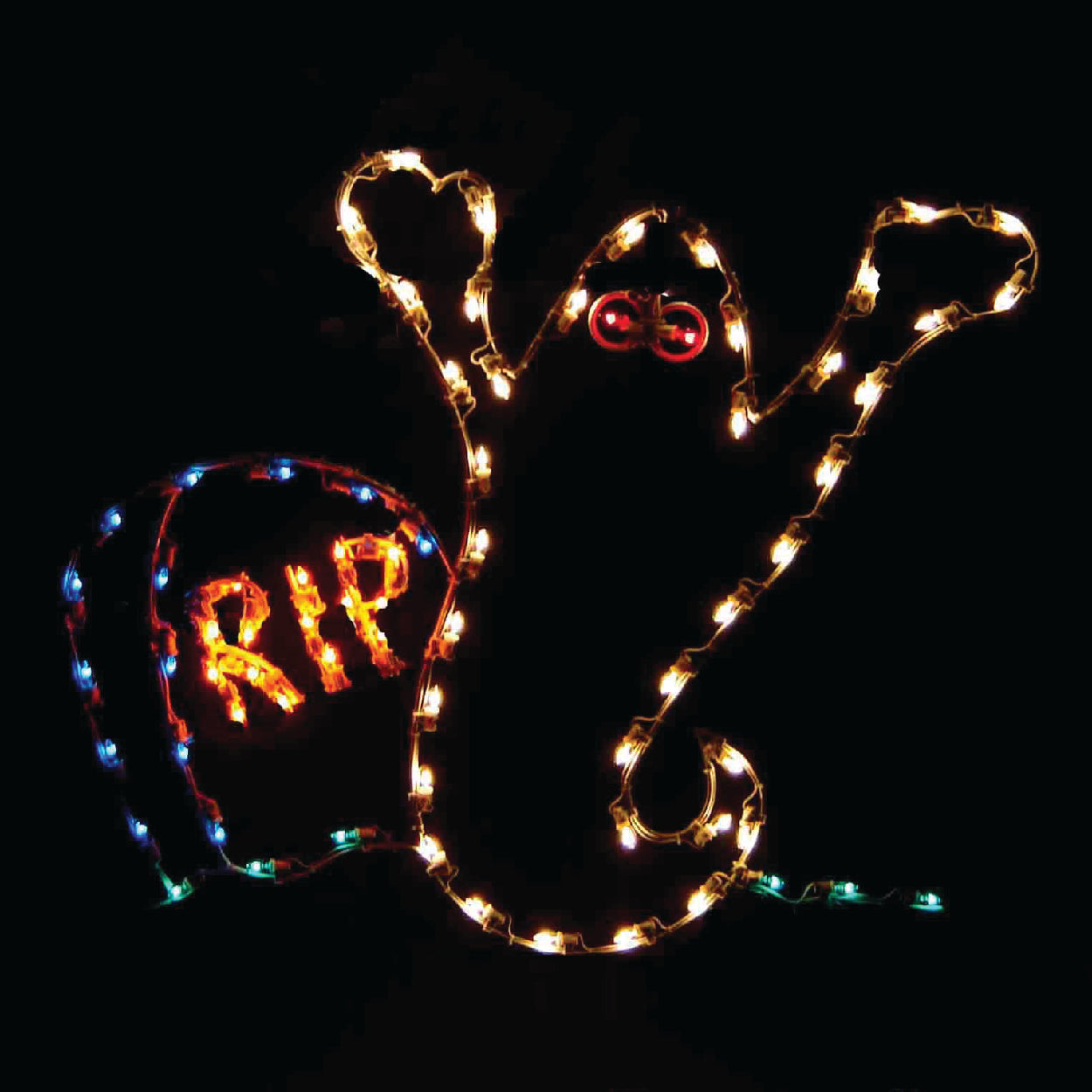 5' RIP Ghost Pole Mount Halloween Light Display - Display Sales