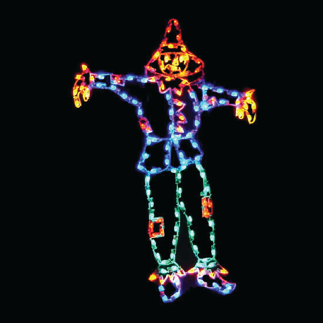 7' Scarecrow Pole Mount Halloween Light Display - Display Sales