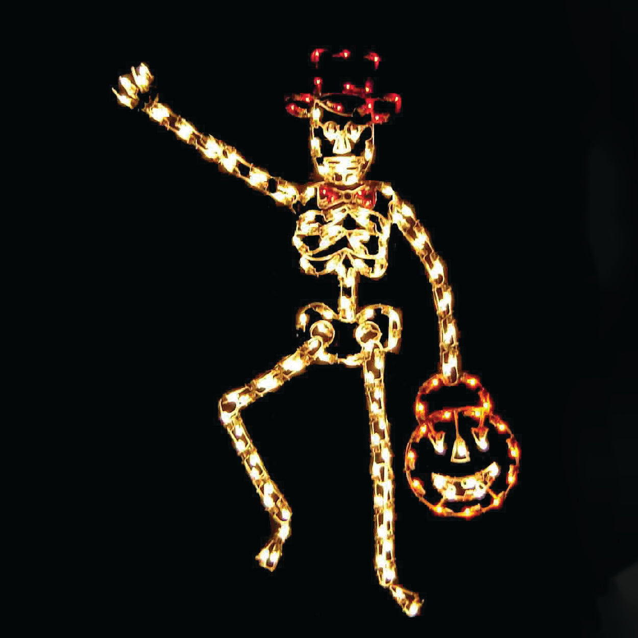 7' Skeleton Pole Mount Halloween Light Display - Display Sales