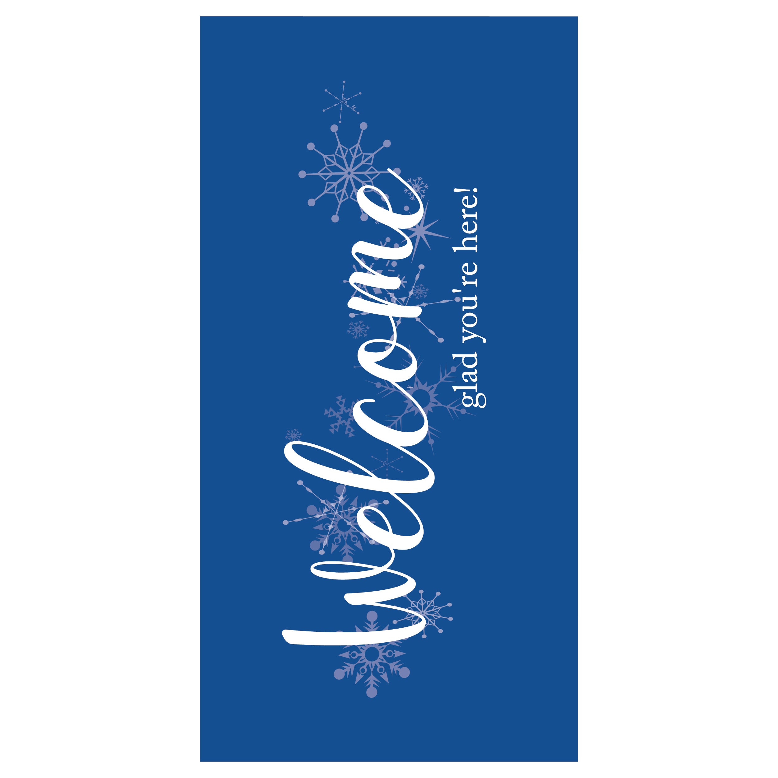 BS714 Welcome Snowflake - Pole Banner – Display Sales