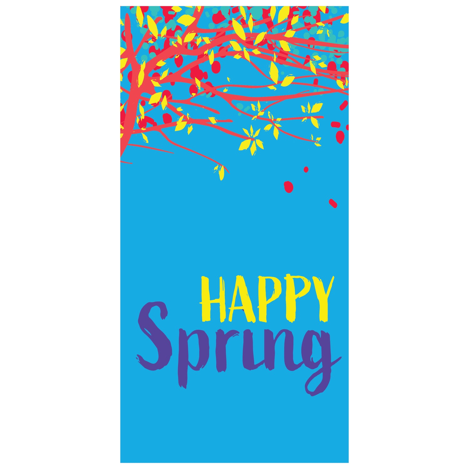 D482 Happy Spring - Pole Banner – Display Sales
