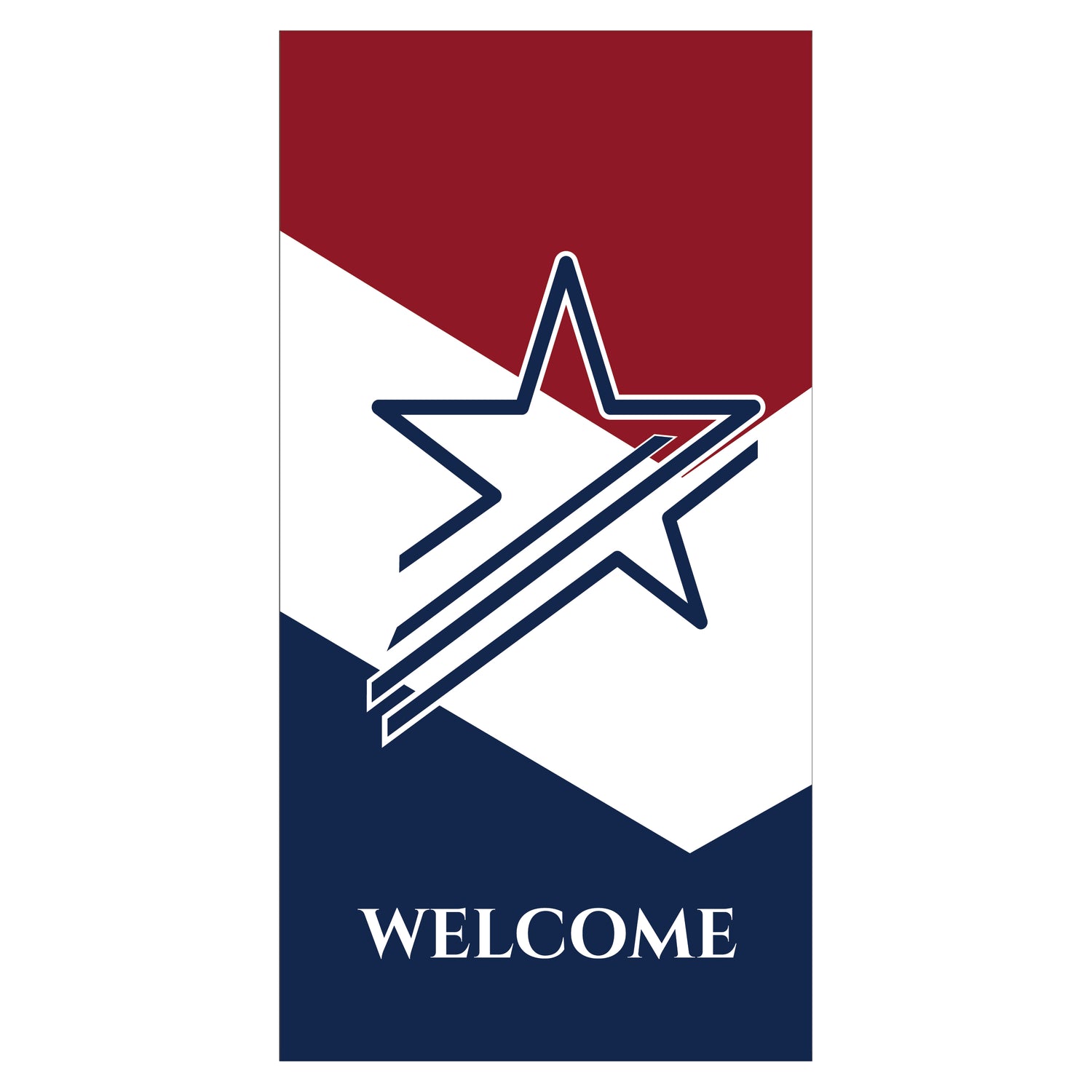 D590 Red, White and Blue - Pole Banner – Display Sales