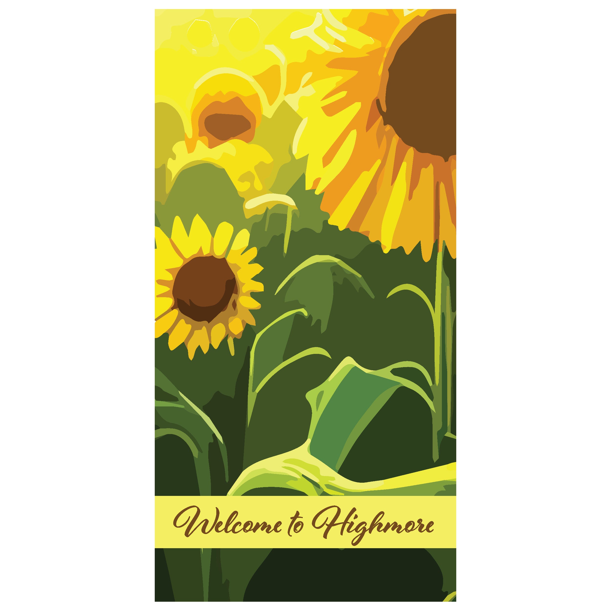D647 Sunny Sunflowers - Pole Banner – Display Sales