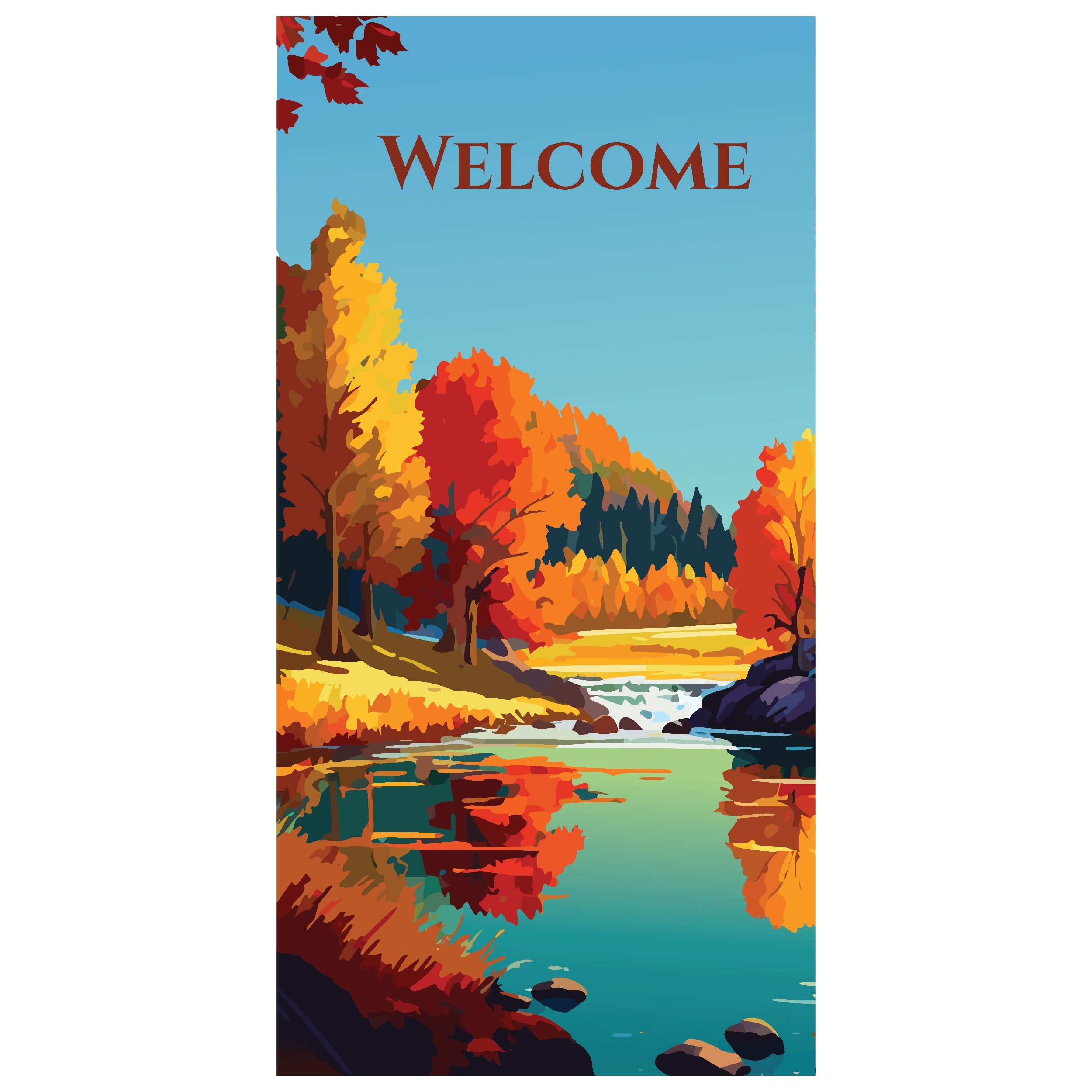 D668 Scenic Fall River - Pole Banner | Display Sales