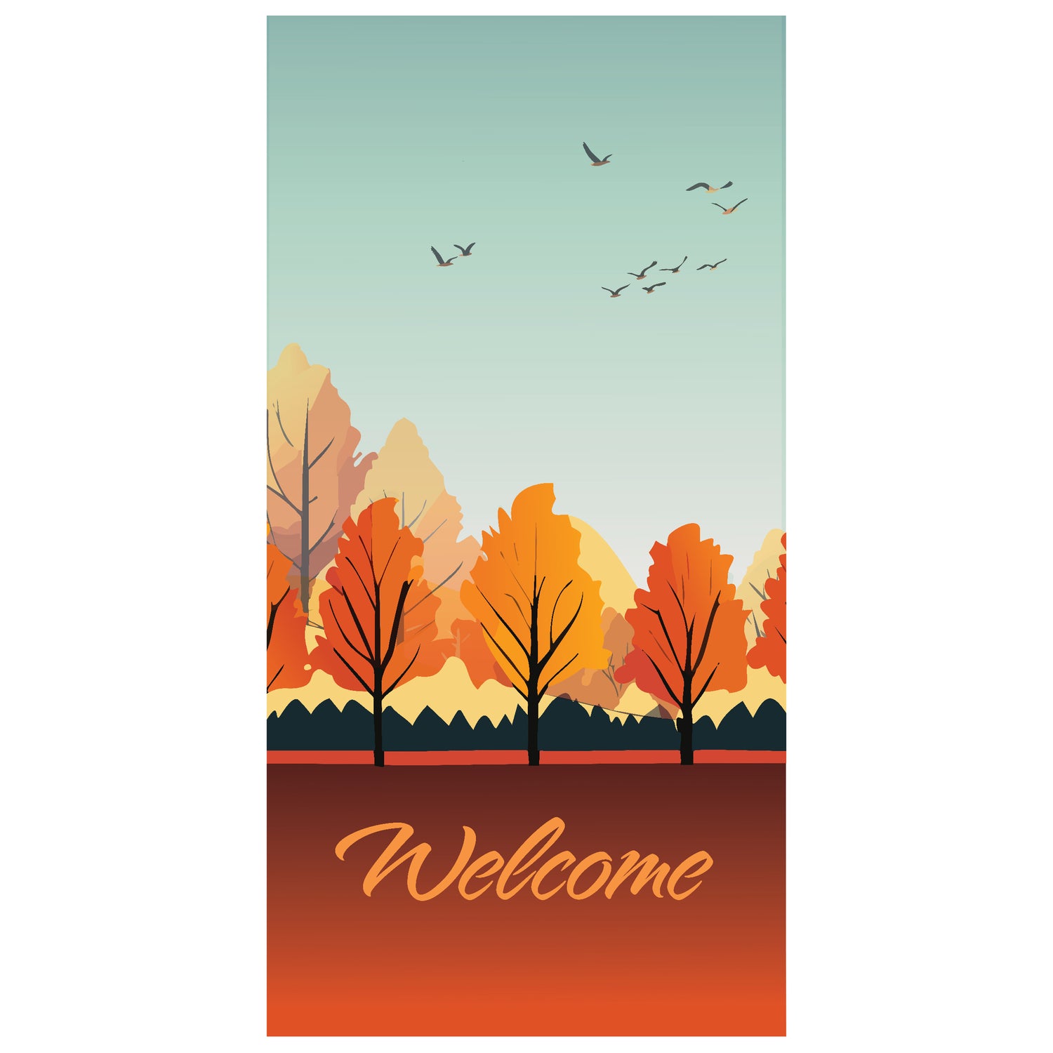 D676 Fall Trees - Pole Banner | Display Sales