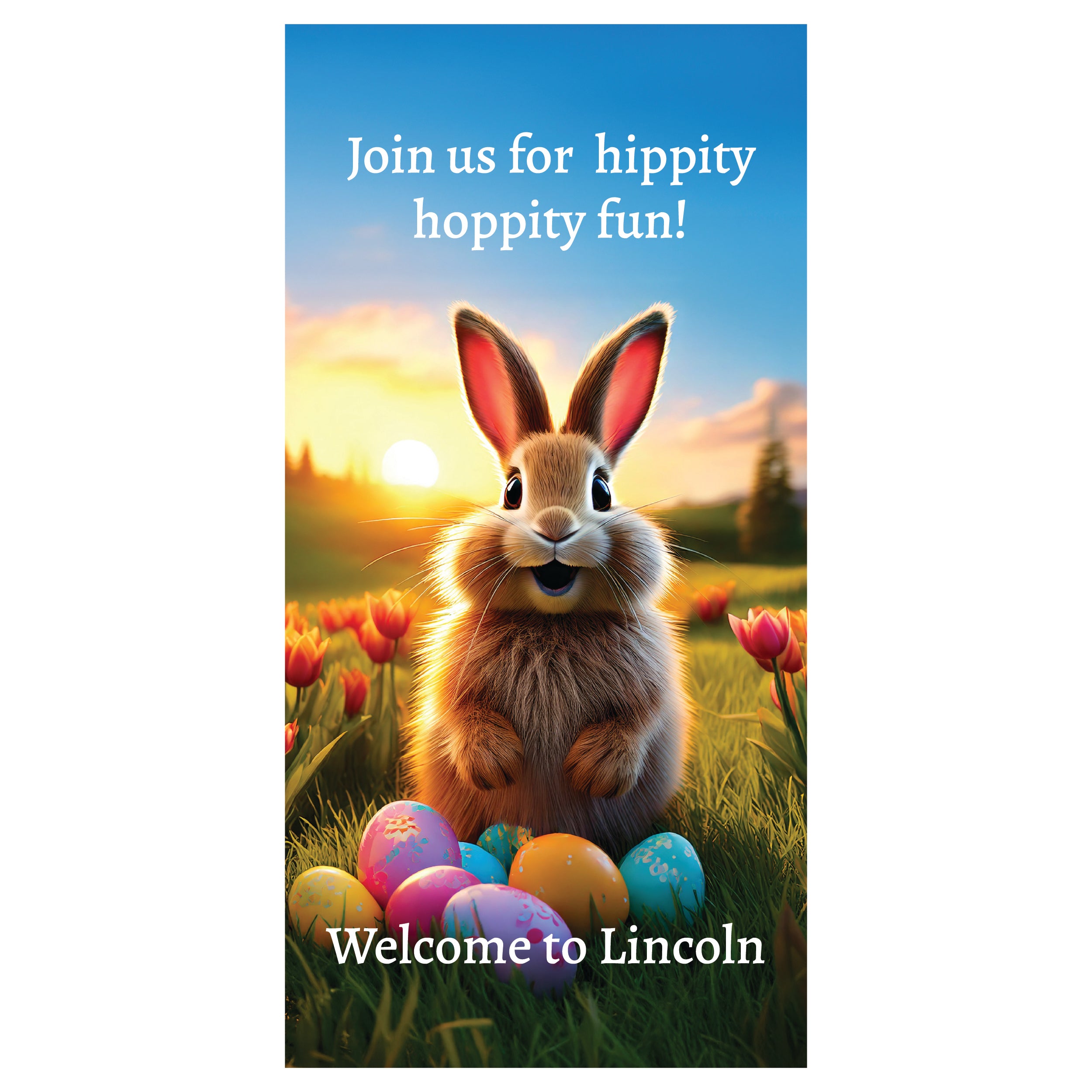 D753 Happy Easter - Pole Banner – Display Sales