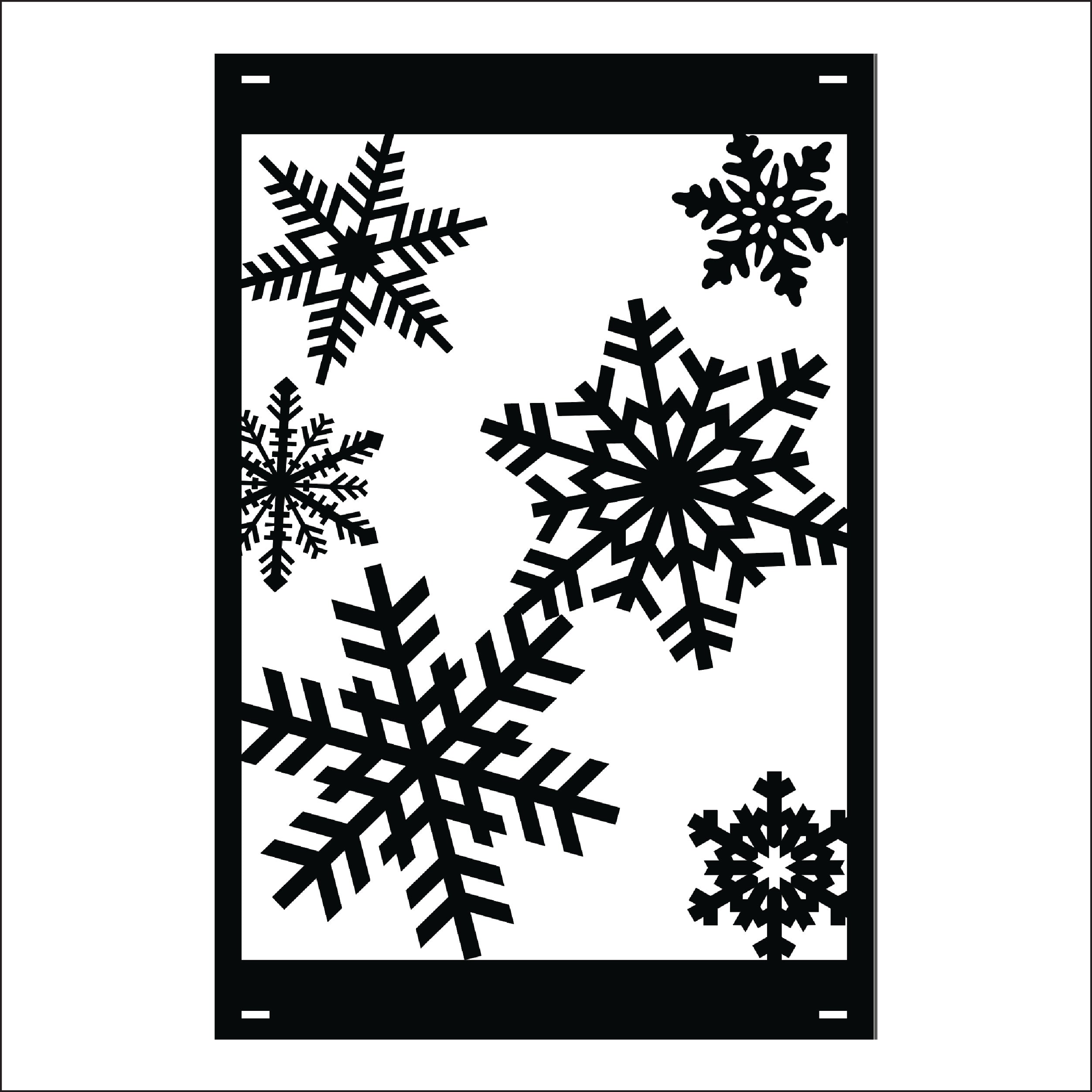 M141 Snowflakes - Metal Pole Banner | Display Sales