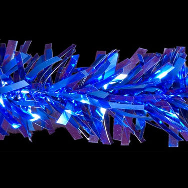25' Blue Regular Cut Metallic Garland - H-Cut – Display Sales