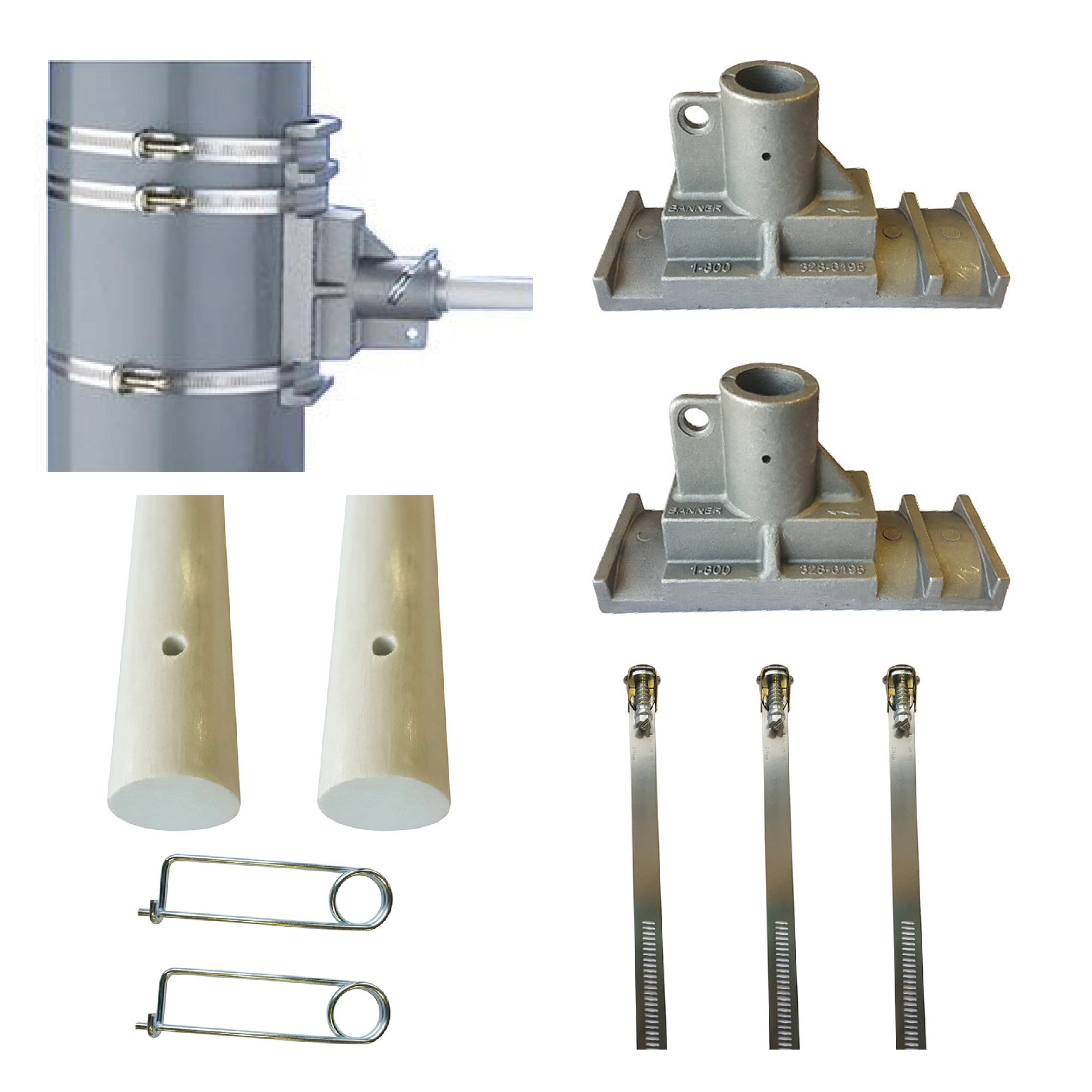 Windscale 12 Pole Banner Bracket System – Display Sales