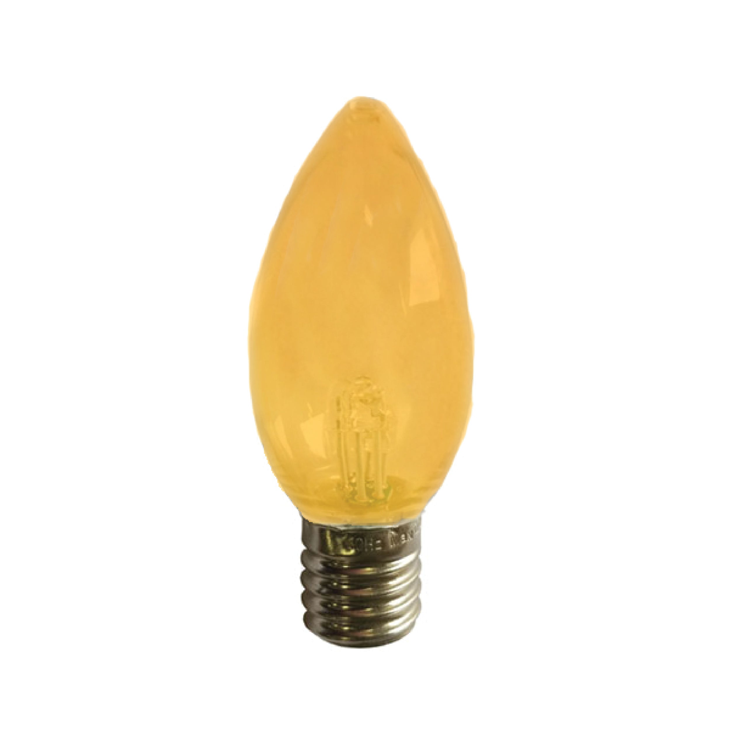 Yellow C9 Transparent LED Light Bulbs - 25/BX - Display Sales