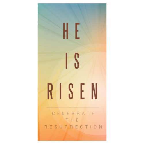 D707 He is Risen - Pole Banner – Display Sales