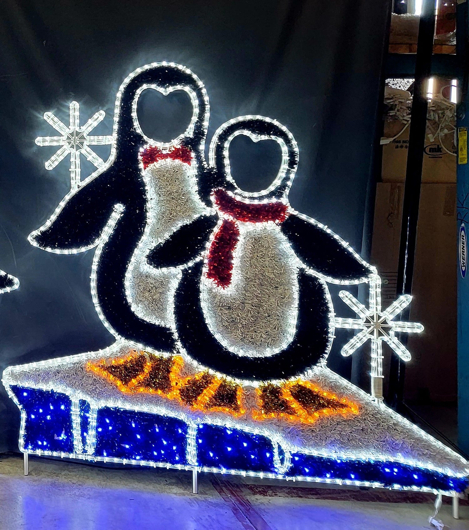 Penguin on Iceberg Double Look Through Photo Op - Display Sales