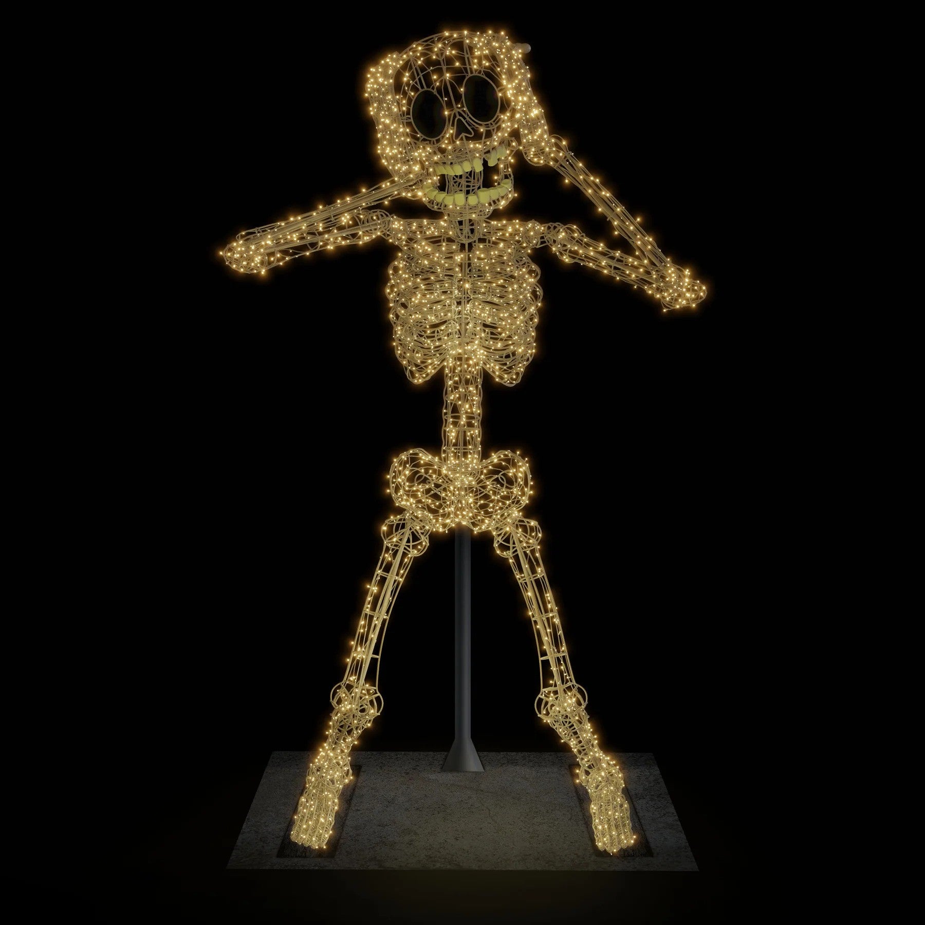 Giant Skeleton Light Display - Commercial Halloween Light Displays ...