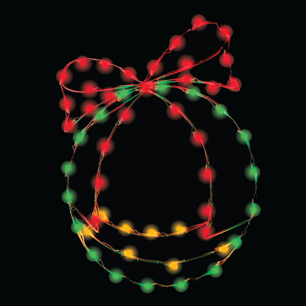 4 ft. Ball Ornament Silhouette Christmas Pole Mounted Decoration ...