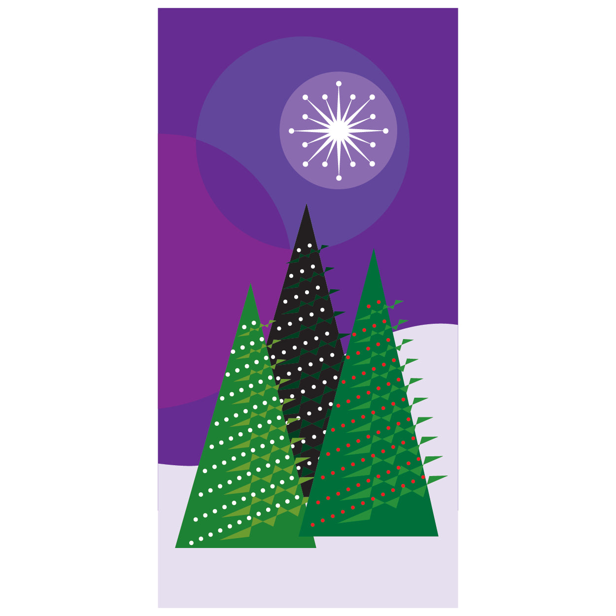 D263 Three Christmas Trees - Pole Banner – Display Sales
