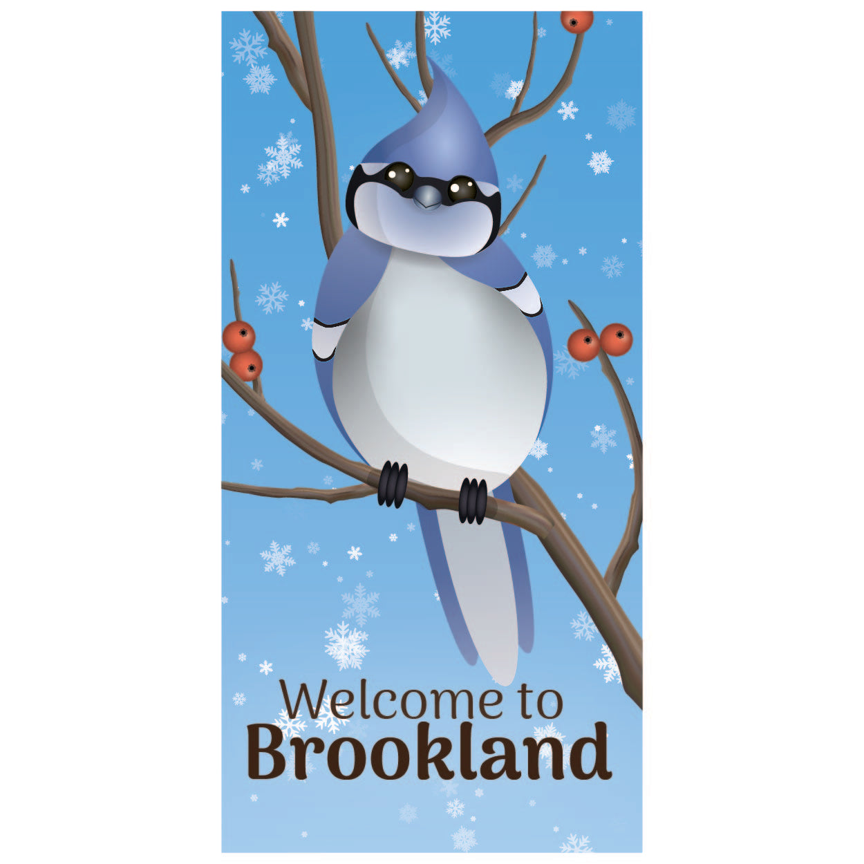 D491 Winter Blue Jay - Pole Banner – Display Sales