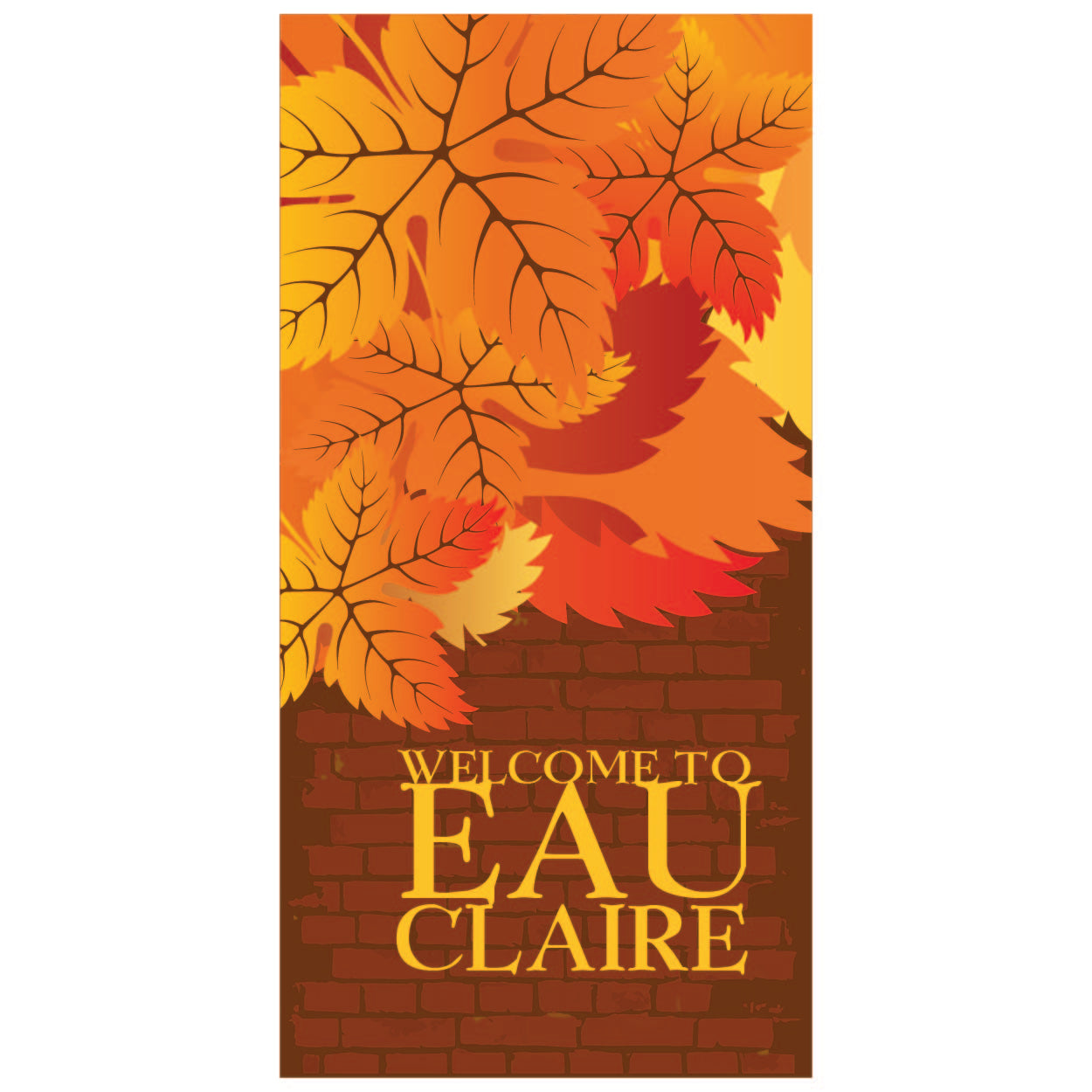 D513 Autumn Bricks - Pole Banner – Display Sales