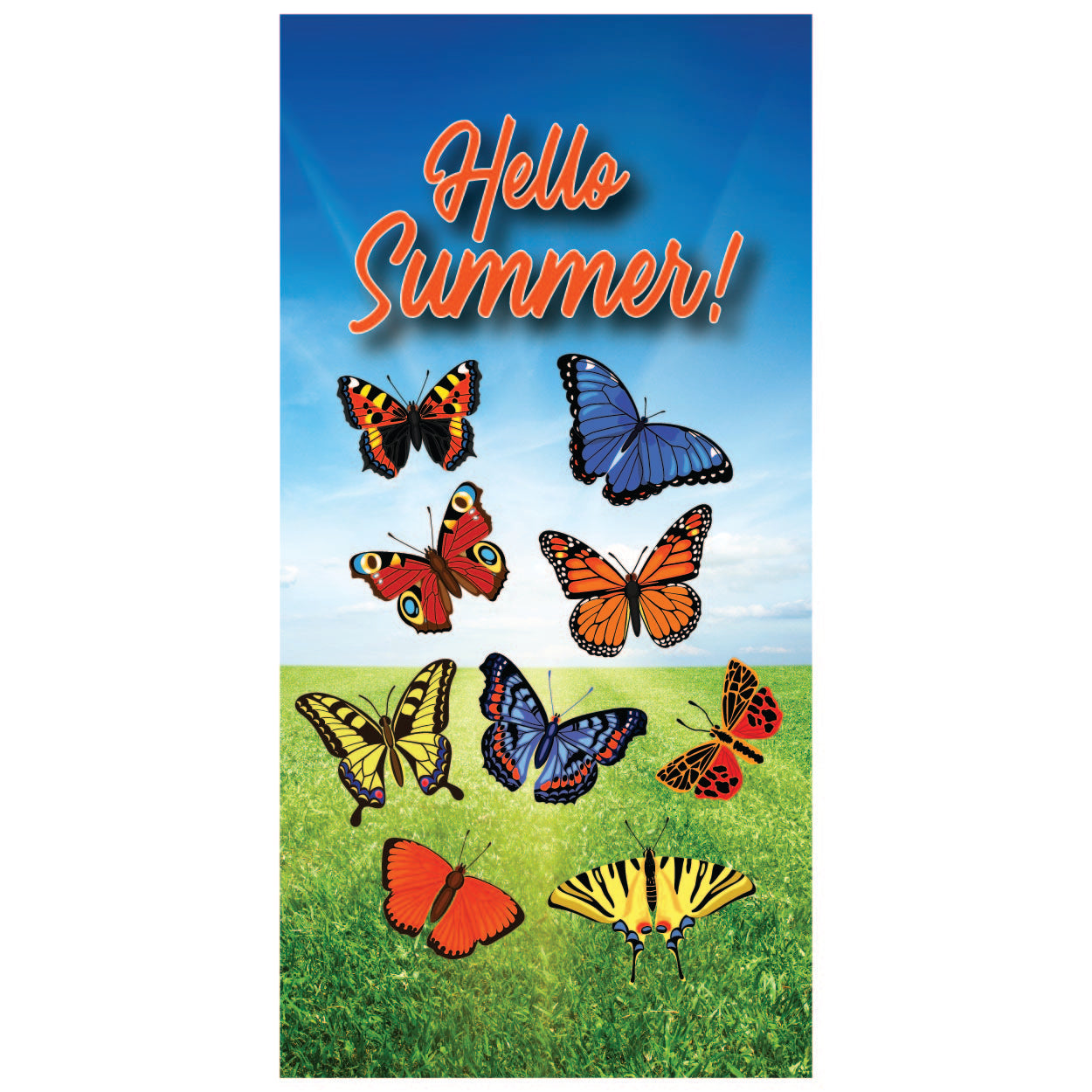 D531 Hello Summer - Pole Banner – Display Sales