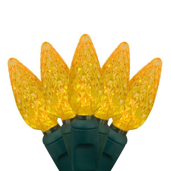 Gold C6 Crystal Cut LED Mini Light Set | Display Sales