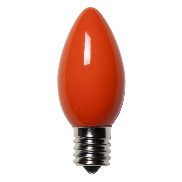Orange-Gold C9 Ceramic Incandescent Light Bulbs - 25/BX - Display Sales