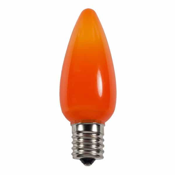 Orange-Gold C9 Ceramic LED Light Bulbs - Display Sales