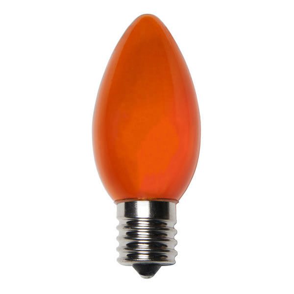 Orange-Gold C9 Transparent LED Light Bulbs - 25/BX - Display Sales
