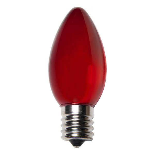 Red C9 Transparent LED Light Bulbs - 25/BX - Display Sales