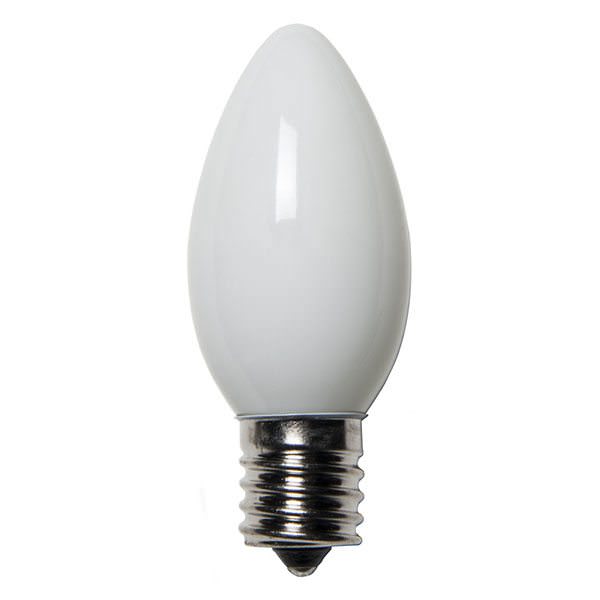 Cool White C9 Ceramic Incandescent Light Bulbs - 25/BX - Display Sales